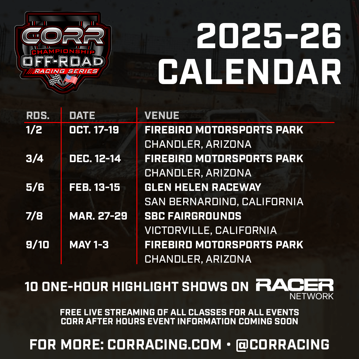 CORR Returns Bigger Than Ever with Five-Event 2025-26 Season | CORR